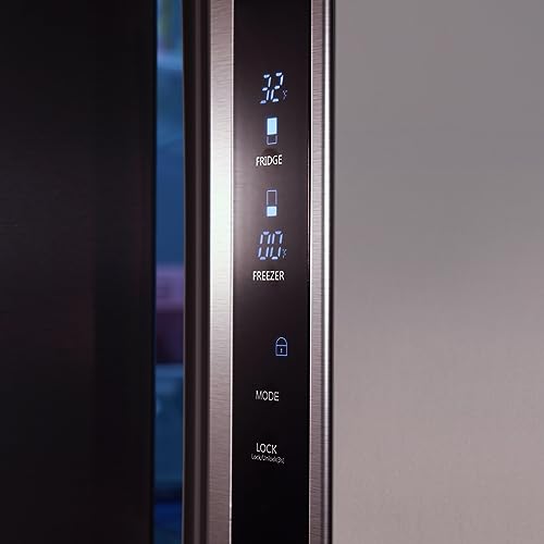 West Bend Frost Free French Door Refrigerator, 17.5-Cu.Ft, Metallic