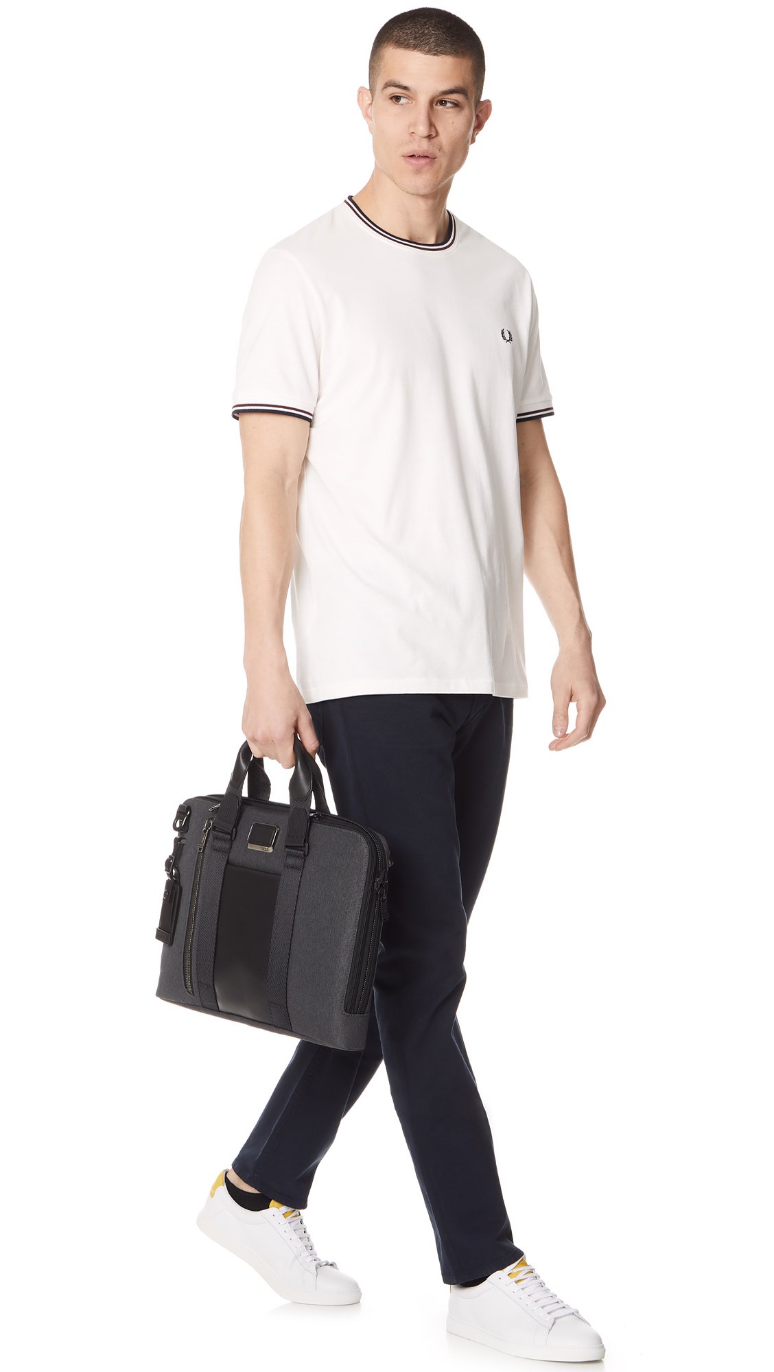 TUMI - Alpha Bravo Aviano Laptop Slim Brief Briefcase - 15 Inch Computer Bag for Men and Women - Anthracite