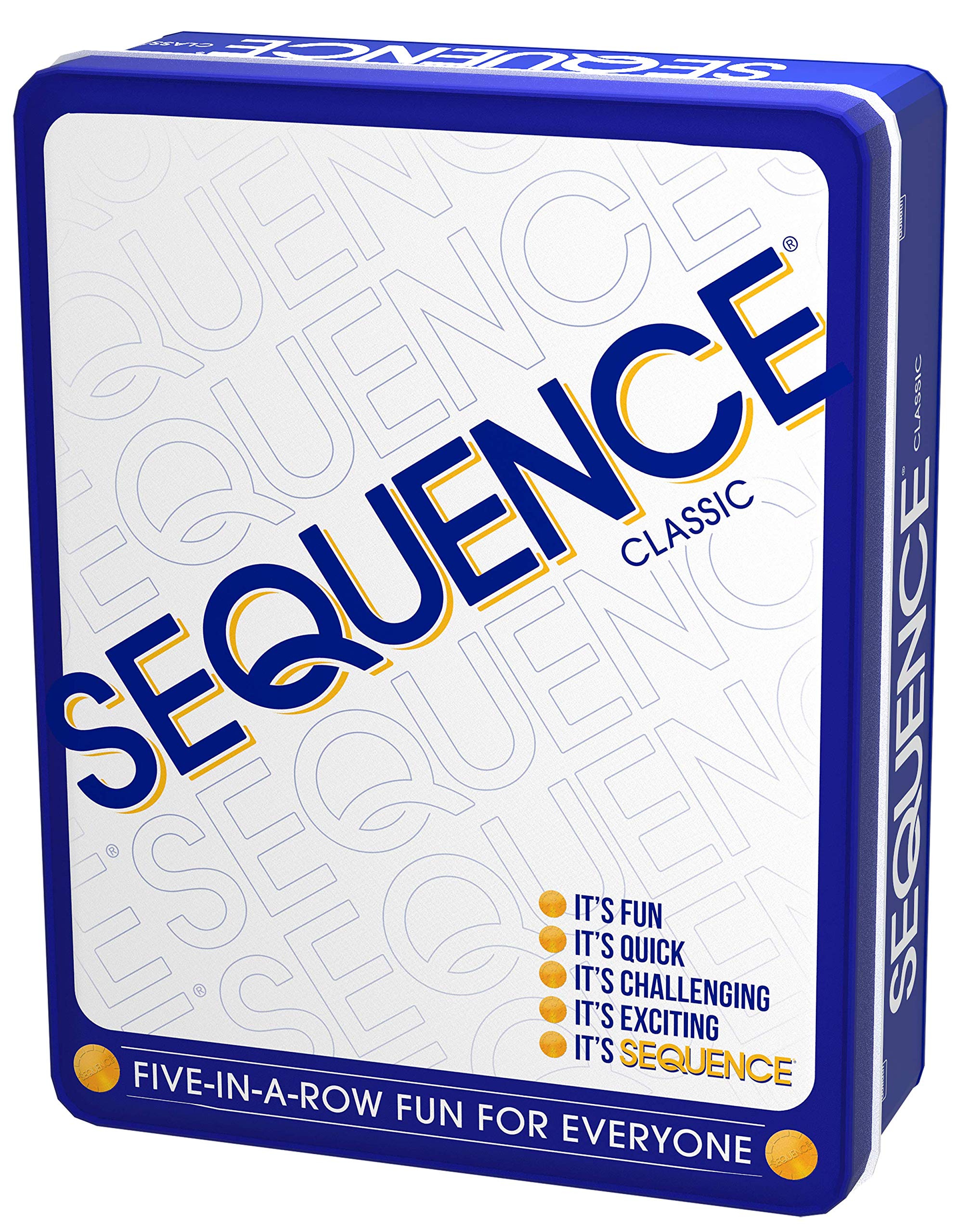 Sequence in a Tin - Five-in-a-Row Fun for Everyone by Jax, White, 2-12 Players