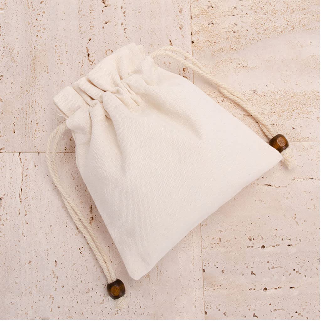 YOOYEH Washable Cotton Drawstring Bags Muslin Sachet Bag Reusable Produce Bags Herbal Bags DIY Tote Gift Bag for Candy Storage
