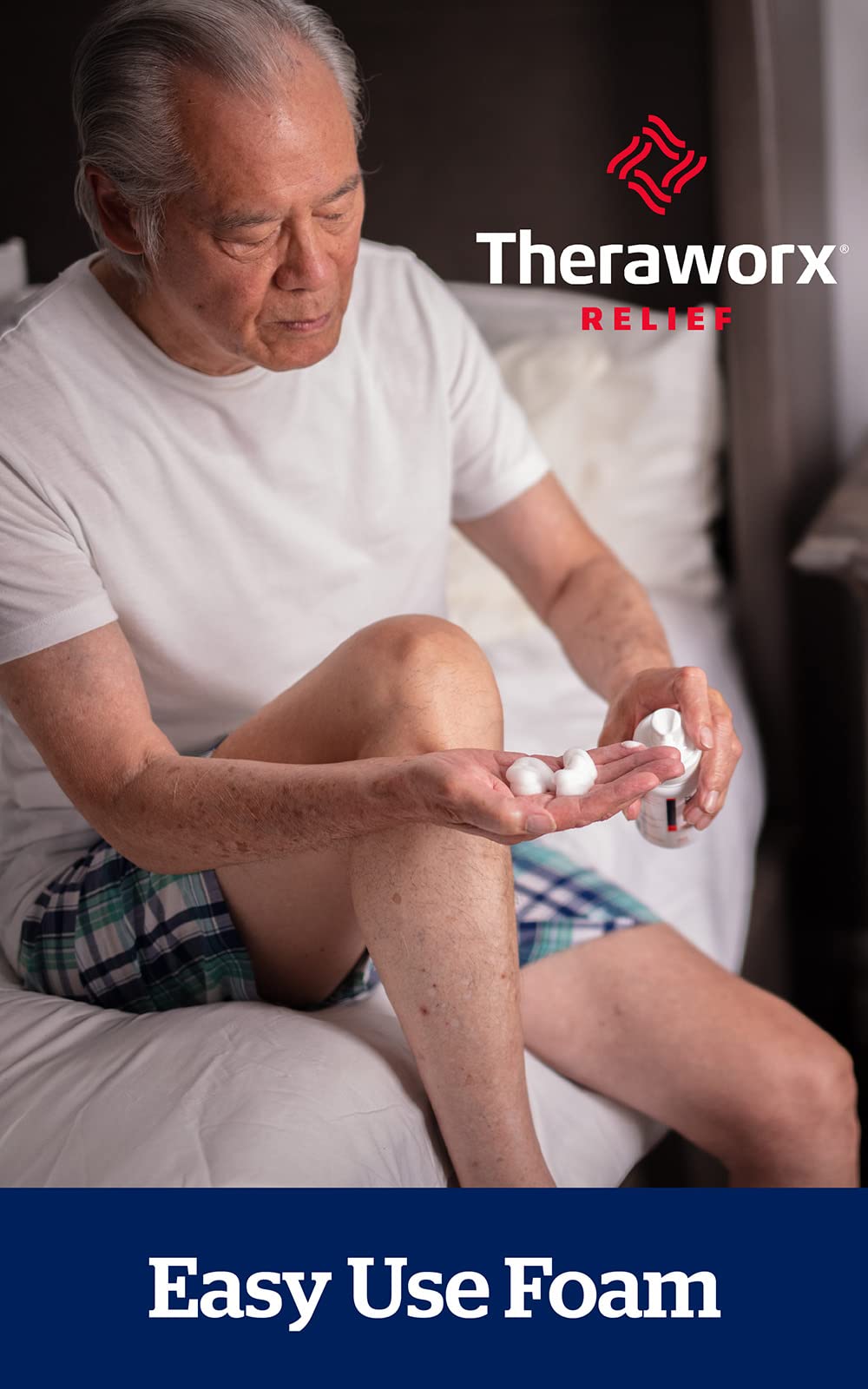 THERAWORX RELIEF Value Pack Joint Discomfort & Inflammation Foam 3.4oz, Plus One Knee Compression Sleeve - Large/X-Large