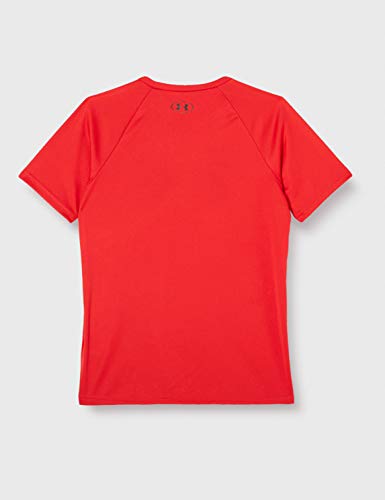 Under Armour Boys' Tech Big Logo Short Sleeve Gym T-Shirt, Red (600)/Black, Youth Large