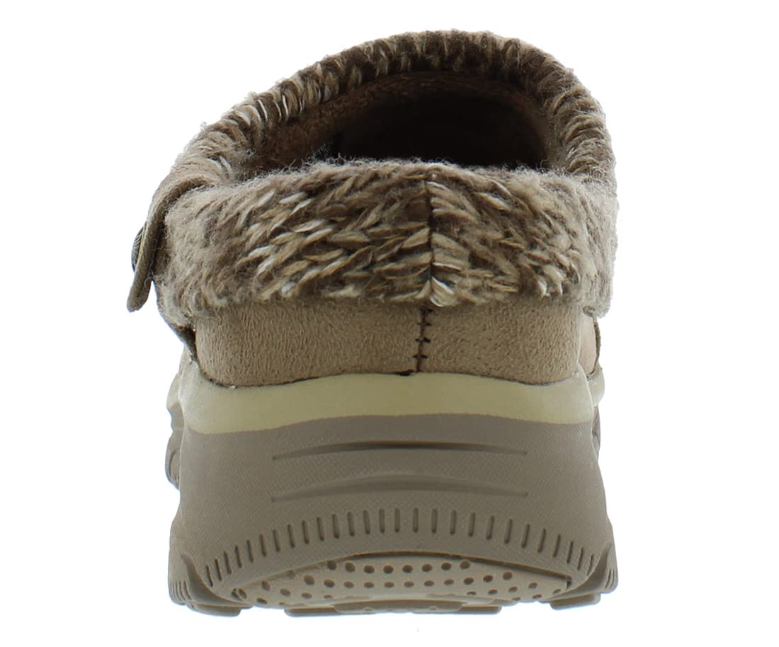 Skechers Women's Easy Going-Good Duo Mule, Taupe, 9