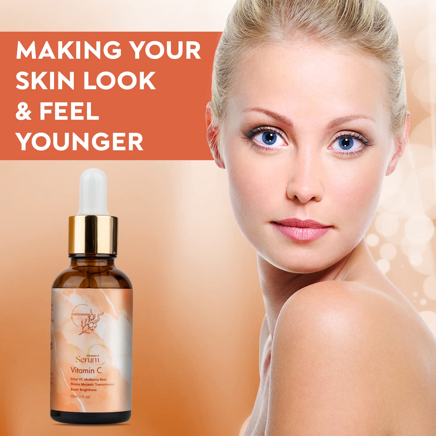 ๐ช๐๐ก๐ก๐๐ฅ ๐ฎ๐ฌ๐ฎ๐ฐ* Vitamin C Face Serum โ Anti Aging Facial Serum with Vitamin C, Vitamin E & More โ Brightening Serum for Dark Spots, Even Skin Tone, Eye Area, Fine Lines & Wrinkles, 1 Fl Oz
