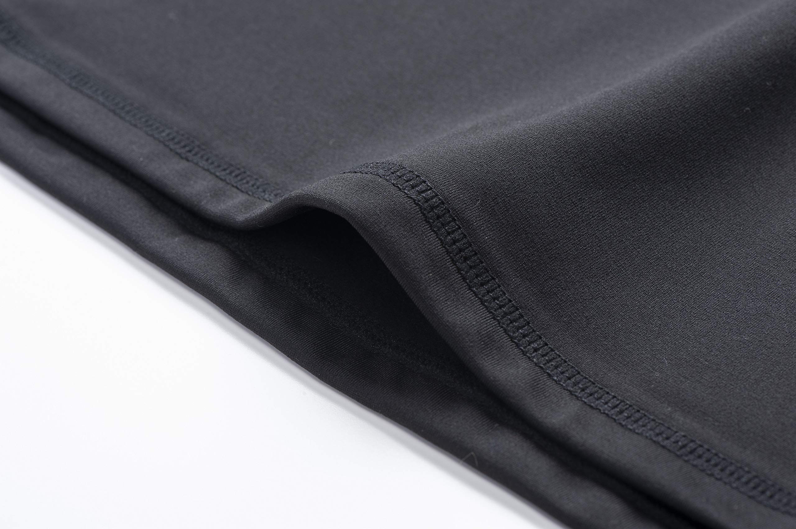 SERHOM Men's Thermal Underwear Set Compression Base Layer Men Cold Weather Fleece Ski Sport Long Johns Shirt for Men Boys, Black S