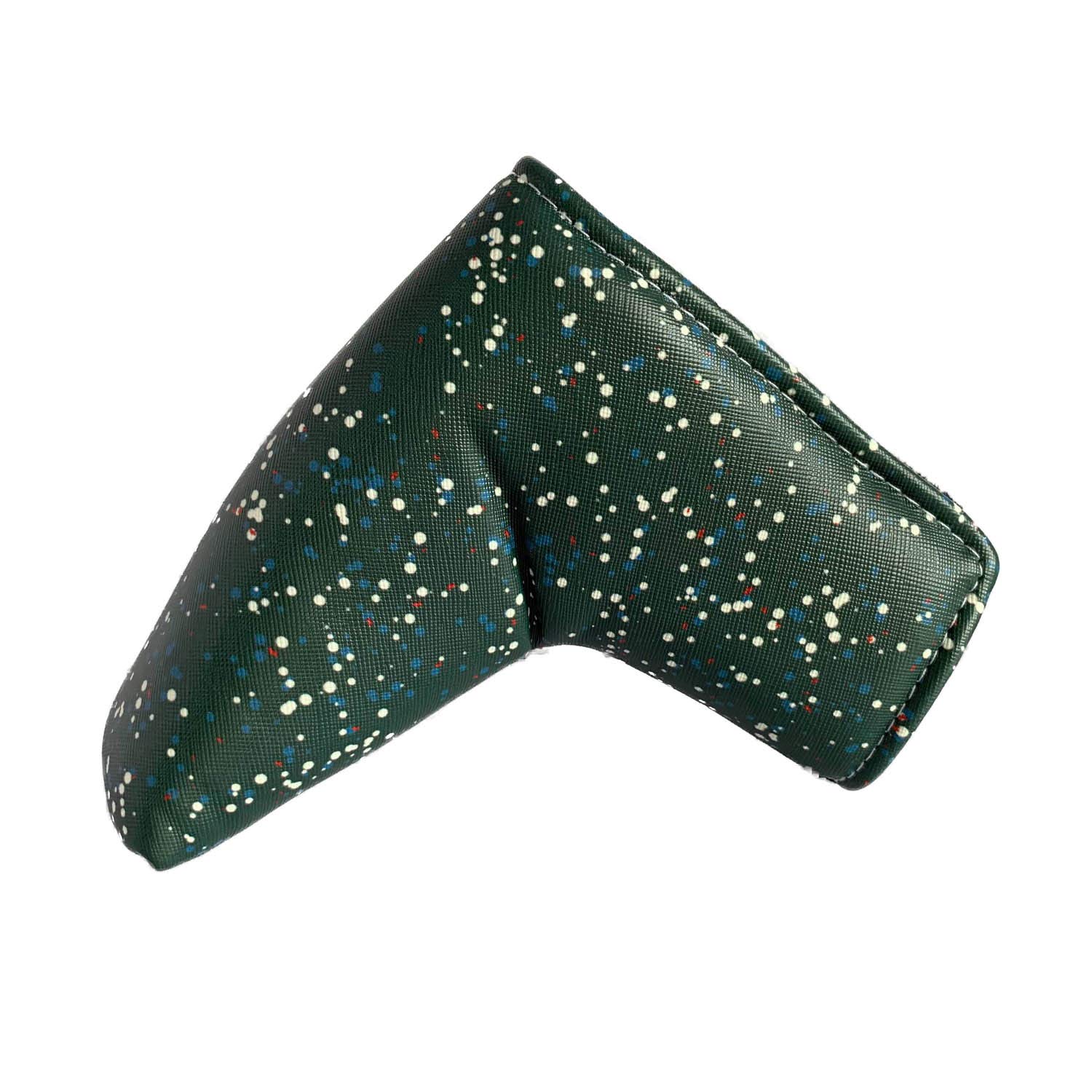 Yopral Golf Blade Putter Head Cover Green Paintgalaxy Strong Magnetic Bar Closure Headcover for Golf Clubs