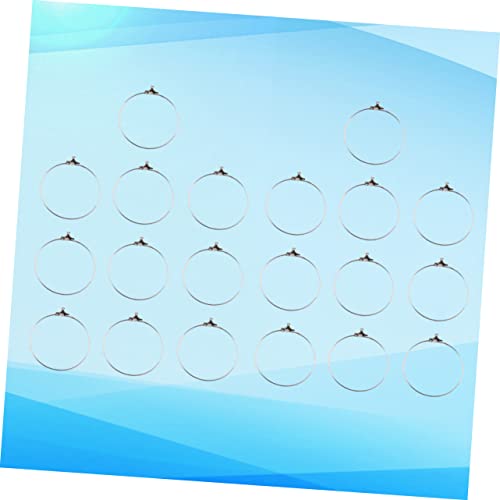 TEHAUX 20pcs Wire Earrings Hoops Dangle Earring Jewelry Accessories Beading Hoop Finding Earring Hoop Gold Earrings Backs for Studs Bezel Charms Pendants Jewelry Making Bead Circle Copper