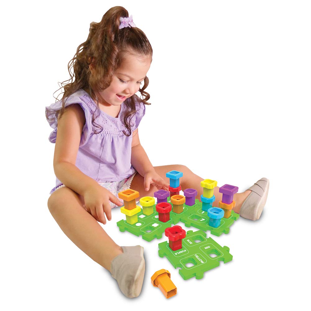 The Learning Journey Techno Kids - Stack A Peg - Stacking Toy - Cognitive Toys for Toddlers Ages 2 Years and Up - Award Winning Toys