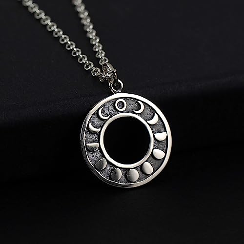 Two Cups Sterling Silver Moon Phase Necklace Sterling Silver Chain
