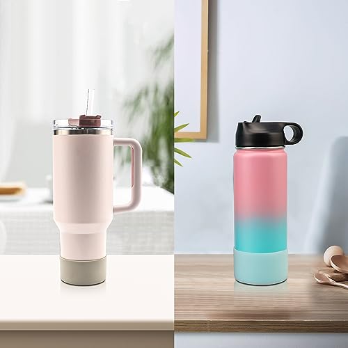 SXhyf 2Pcs Protective Silicone Boot for Stanley Quencher H2.0 40 30 20 oz Tumbler with Handle & Iceflow 20 30oz, Anti-Slip/Scratch/Noise Protector Sleeve Cover Boot for Stanley Cup Accessories