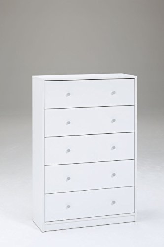 Tvilum Portland 5 Drawer Chest - White