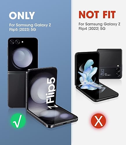 SUPCASE for Samsung Galaxy Z Flip 5 Case with Stand & Belt-Clip (Unicorn Beetle Pro), [Hinge Protection] [Front Screen Protector] Dual Layer Rugged Protective Phone Case for Galaxy Z Flip 5, Black
