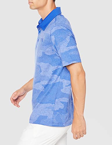 Under Armour Men's Playoff 2.0 Short Sleeve Jacquard Polo, (486) Versa Blue/Oxford Blue/Versa Blue, X-Large