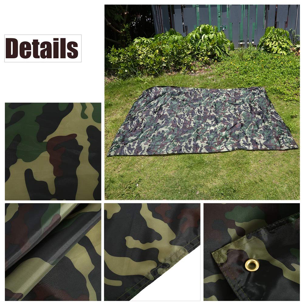 Yosoo Health Gear Waterproof Camping Tarp Ground Cloth, Lightweight Compact Tent Tarp, Multifunctional Outdoor Pocket Blanket with Carrying Bag for Camping, Hiking, Backpacking