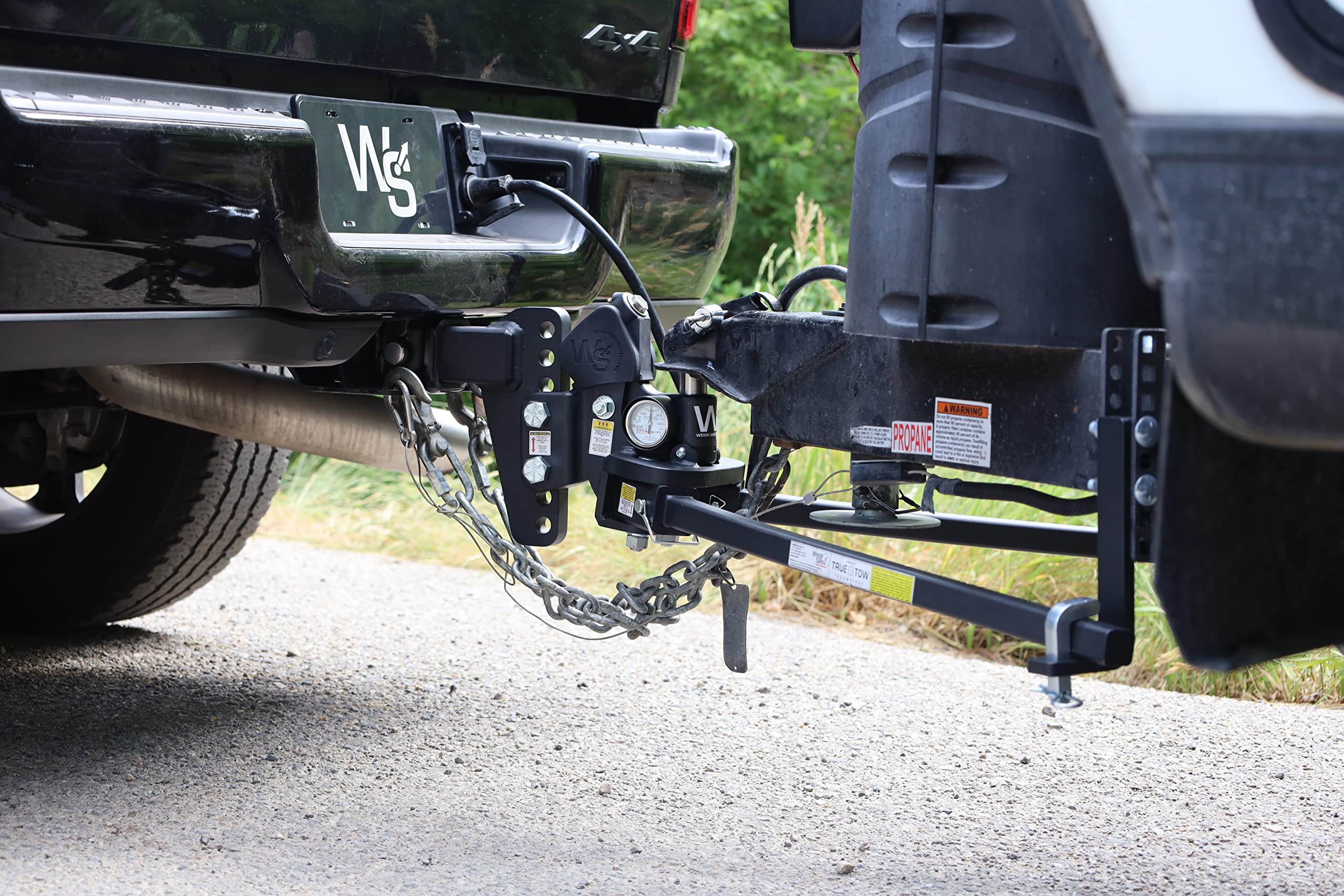 Weigh Safe TrueTow Weight Distribution WSWD8-2 with 4 Point Sway Control & Weight Gauge, 8" Drop 2" Shank 15,000 LBS Max GTW 1,500 LBS Max Tongue Weight - Includes 2-5/16" Tow Ball & 1 Pc Lock Set