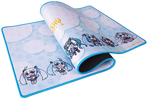 Thermaltake Tt Esports Dasher Extended Hatsune Miku Limited Edition Gaming Mouse Pad Snow Miku 2019 Edition Semi-Coarse Surface Non-Slip Rubber Base 35.43”X15.75”X0.16” MP-DSH-Blksxs-09