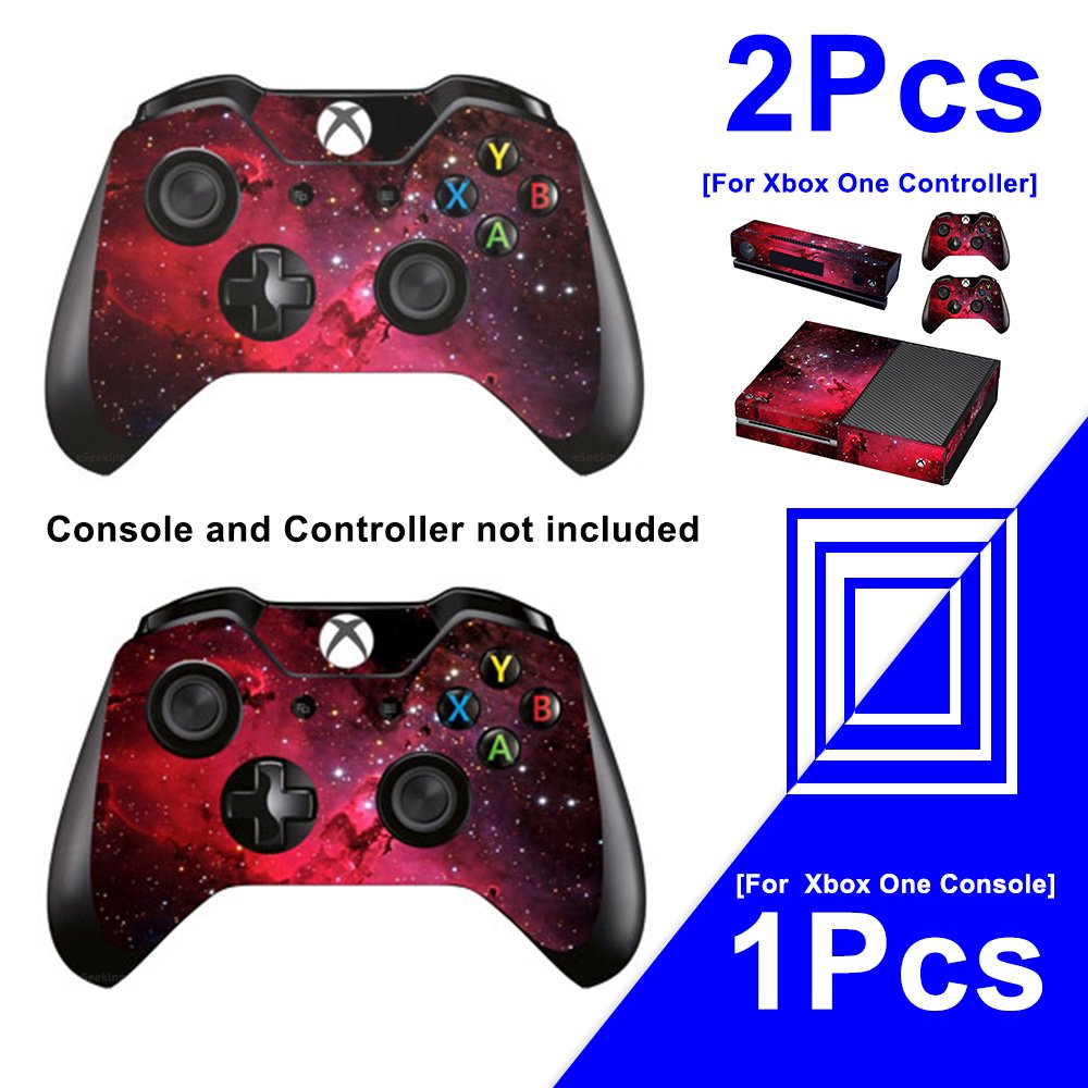 Whole Body Vinyl Skin Sticker Decal Cover for Microsoft Xbox One Console Red Galaxy Nebular