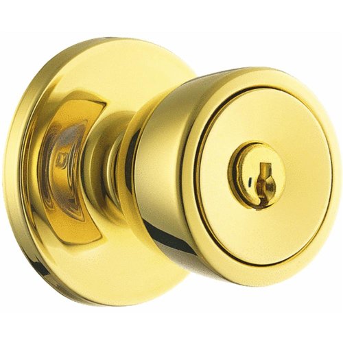 Weiser GAC531 B3 SMT MS 6LR1 Knob Entry 1/2" Beverly Polished Brass Steel Ansi Gr 3