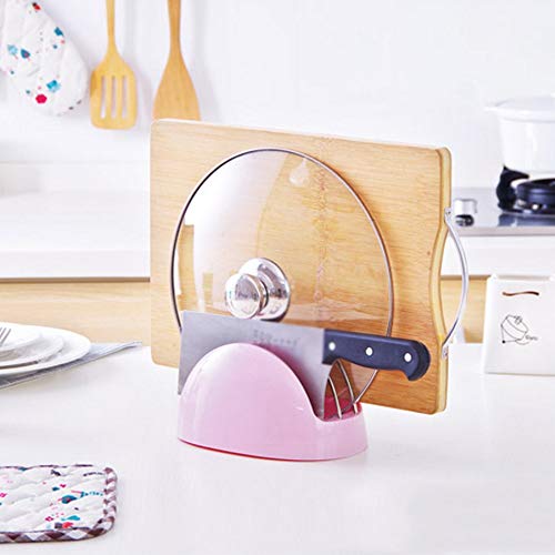 WUDILU Kitchen Organizer Pot Lid Rack Plastic Spoon Holder Pot Lid Shelf Cooking Dish Rack Pan Cover Stand Kitchen Accessories (Color : D)