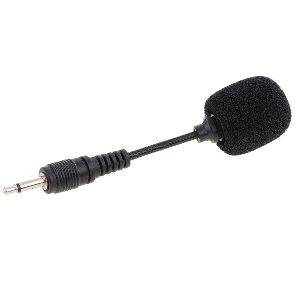Short Wire 3.5mm Audio AUX-IN Smartphone or 3.5mm Mono Plug-In Interview Recording Condenser Microphone Mic for Laptops,PC,Phones Voice Amplifiers - Black, Mono 3.5mm Plug