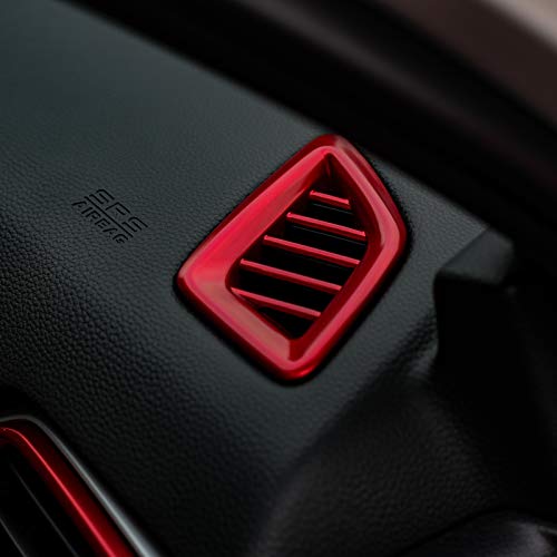 Thenice for 10th Gen Accord Dashboard Air Vent Decal Trims Wind Outlet Decoration Stickers for Honda Accord 2018 2019 2020 -Red