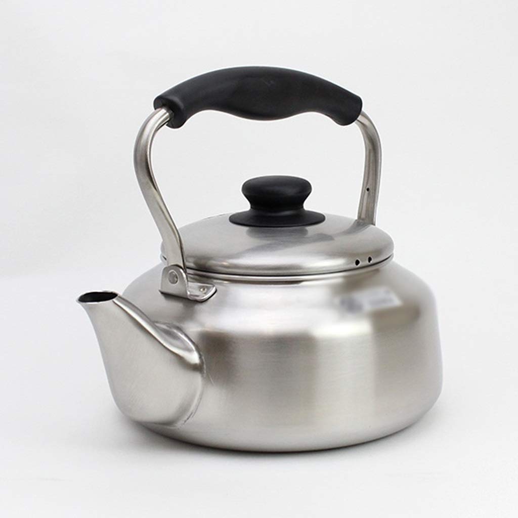 ZNZN Large Capacity Kettle Creative Silver Kettle Stove Food Grade Stainless Steel Teapot with Anti-Scald Handle (2.5L,84.5OZ) Multifunctional Water Kettle