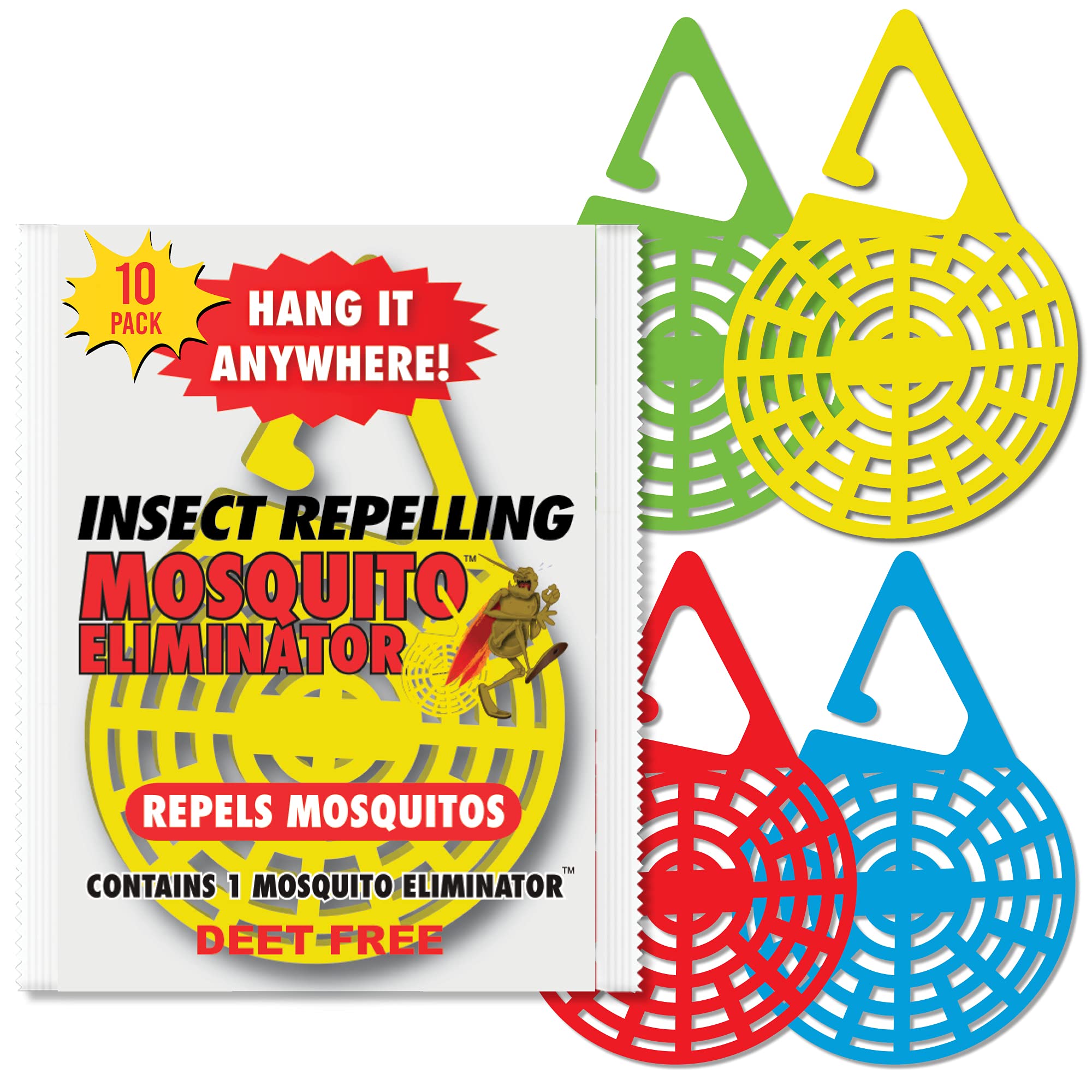Superband Insect Repelling Hanging Mosquito Eliminator - DEET Free - for Kids and Adults (10 Pack)
