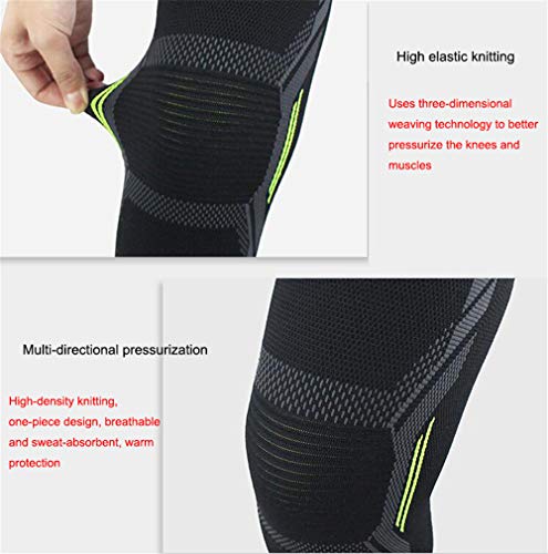 ZJDU Knee Compression Sleeve Support for Running, Jogging, Sports - Brace for Joint Pain Relief, Arthritis and Injury Recovery,1pcs,L