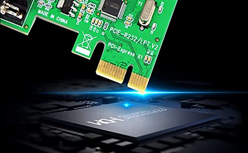 Wendry LPT Printer to PCI-E Parallel Printer Card, Parallel Port DB25 Express Card Converter Adapter, Pci-express's 25/s Full Duplex Channel,1.5 Mbyte/S,for Win98SE/ME/2000/XP/Vista/Win7/Win8/Win10