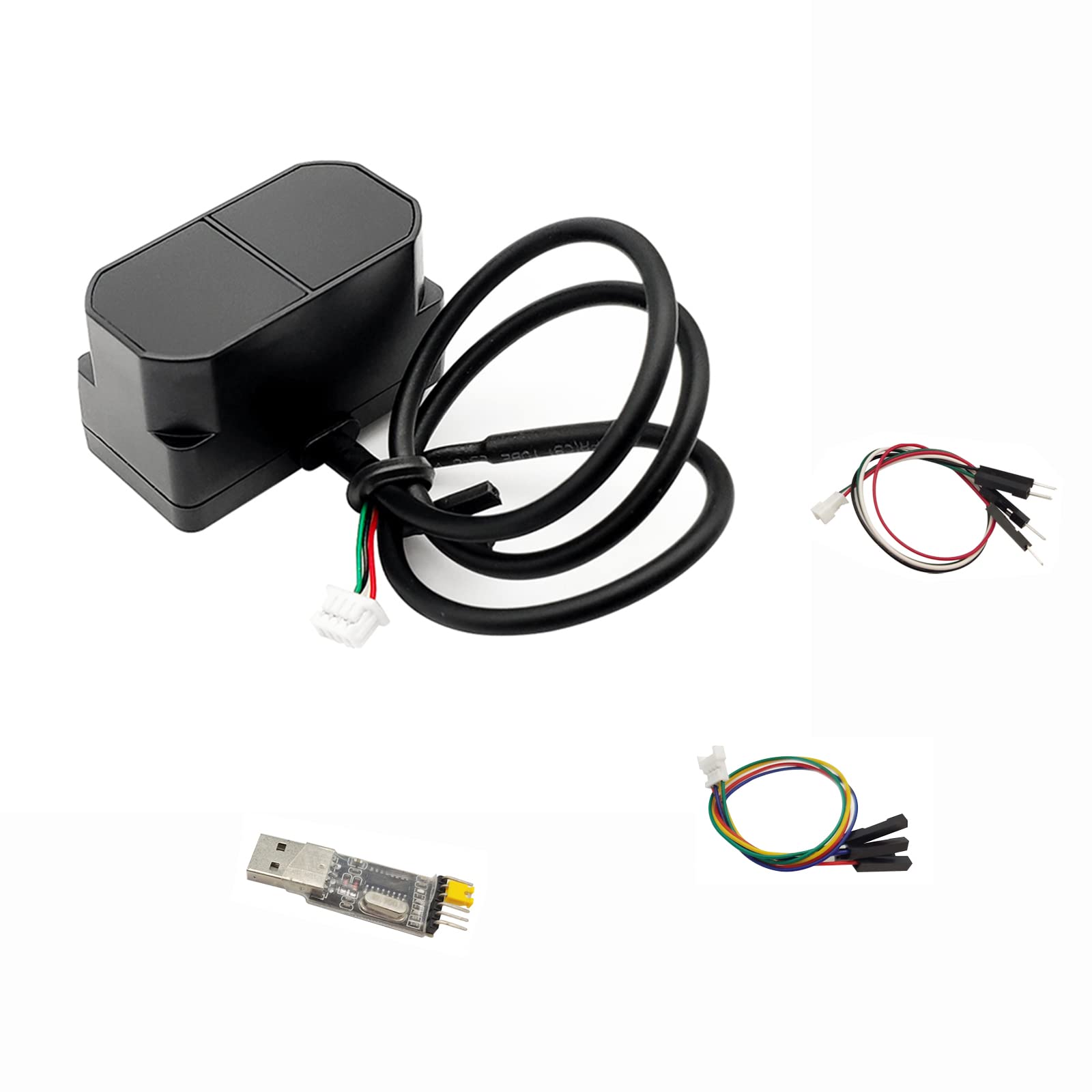 youyeetoo TFmini Plus Lidar Sensor Module Single-Point Ranging Module 0.1-12m Measurement Range Distance, for Drone Industrial Sensing Robot Smart Home Support I/O, UART and I2C