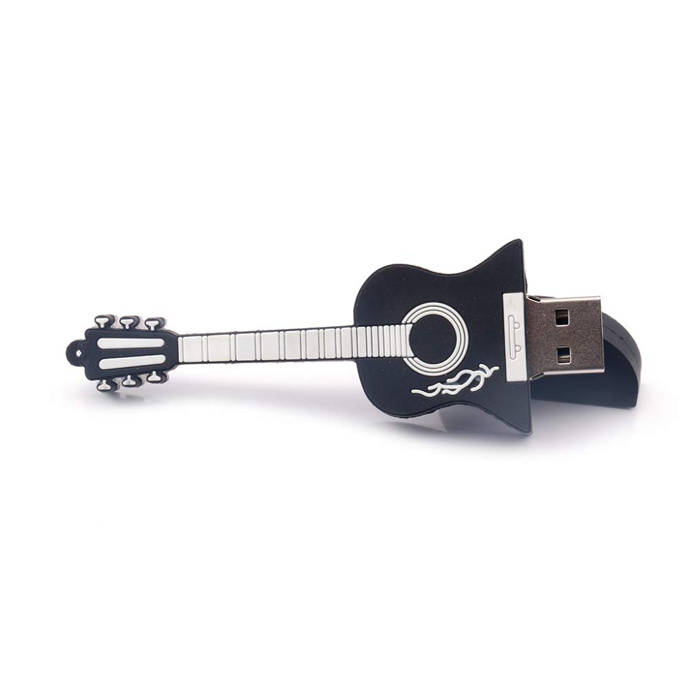 schicj133mm Creative USB Flash Drive Gift,4GB 8GB 16GB 32GB 64GB Capacity Mini Guitar Memory Storage U Disk,for School, Office, Photos, Videos, Music and Other Files Blue 64G
