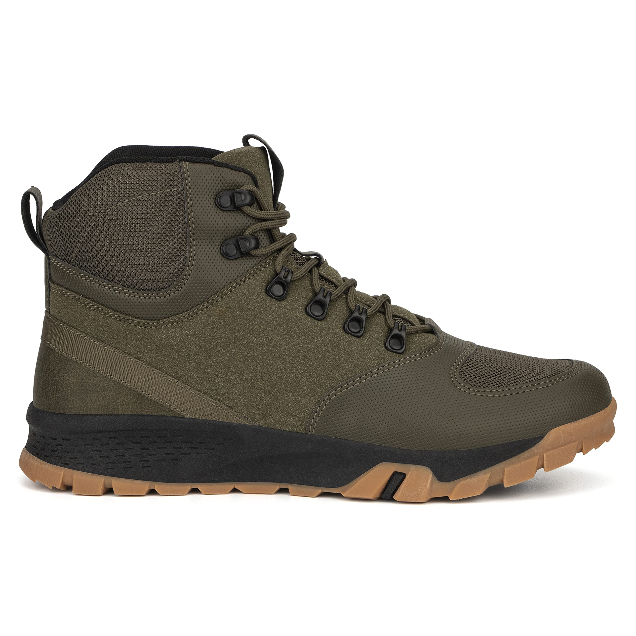 Xray Footwear Men's Notch Boot, Flexible mesh, Metal Hook Grommets at The lace-up, Round Toe, Thermoplastic Outsole; Size 10.5 Olive