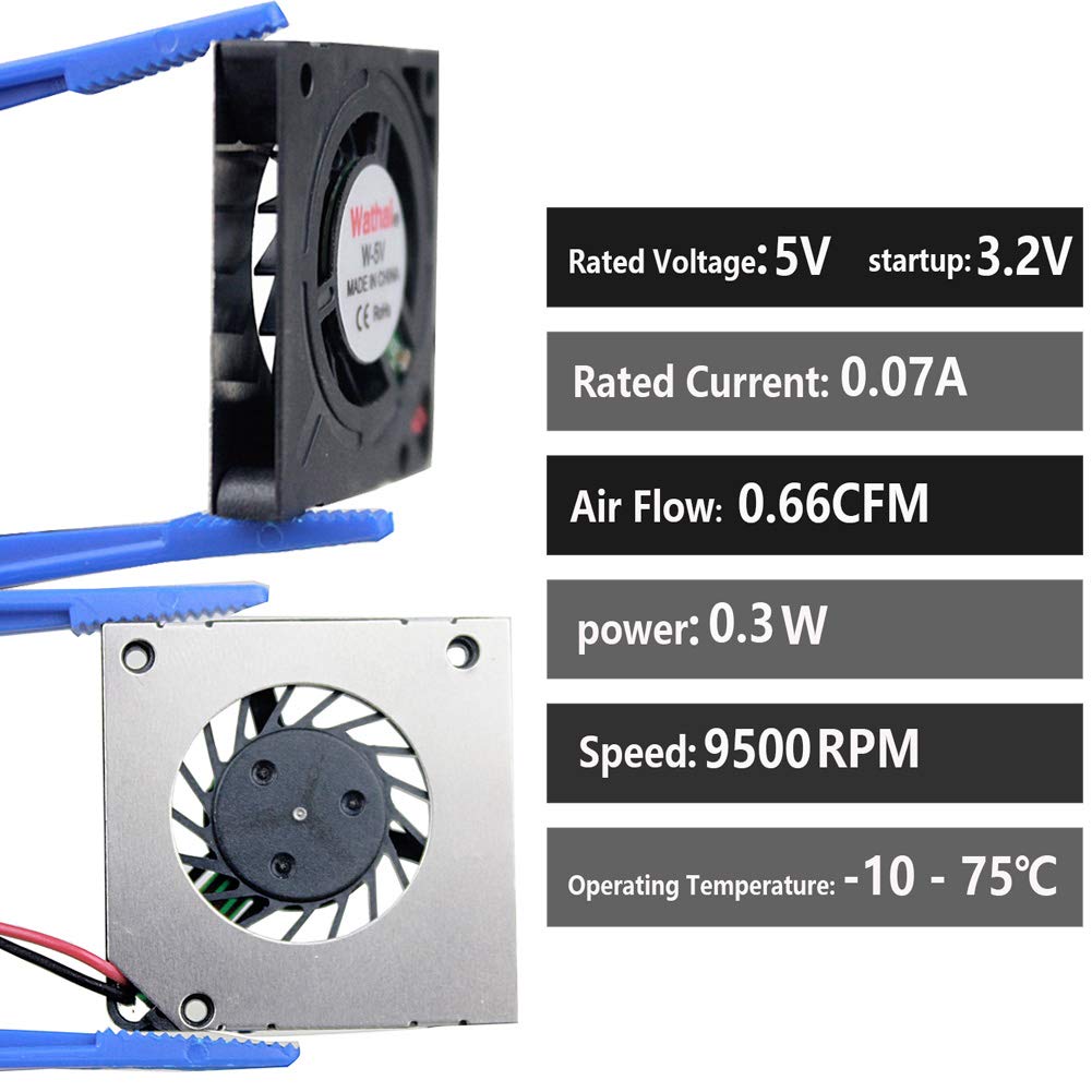 Wathai 3004 30mm x 30mm x 4mm 5mm High Speed 5V Fan DC Brushless Micro Blower Fan