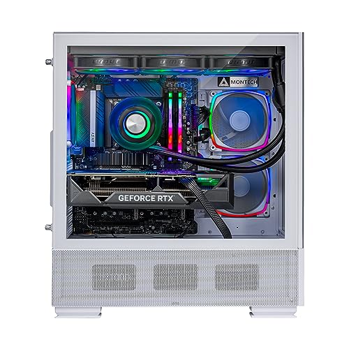 Skytech Gaming Azure PC Desktop β AMD Ryzen 9 7900X3D 4.4 GHz, NVIDIA RTX 4080, 1TB NVME Gen4 SSD, 32GB DDR5 RAM RGB, 1000W Gold PCIE 5.0 PSU, 360mm AIO, 11AC Wi-Fi, Windows 11 Home 64-bit,White