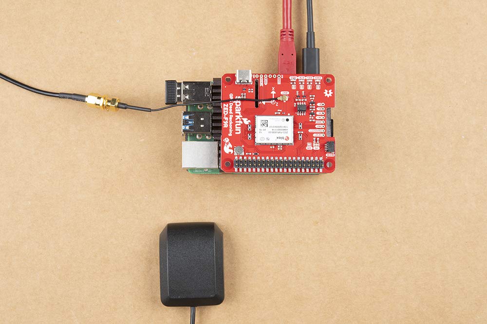SparkFun GPS-RTK Dead Reckoning pHAT Compatible with Raspberry Pi-Concurrent Reception of GPS GLONASS Galileo BeiDou High Precision GPS - Receives L1C/A & L2C Bands Voltage:5V or 3.3V Logic:3.3V