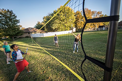 Triumph Premium Badminton Set - Including Net, 4 Steel Rackets and 3 Shuttlecocks