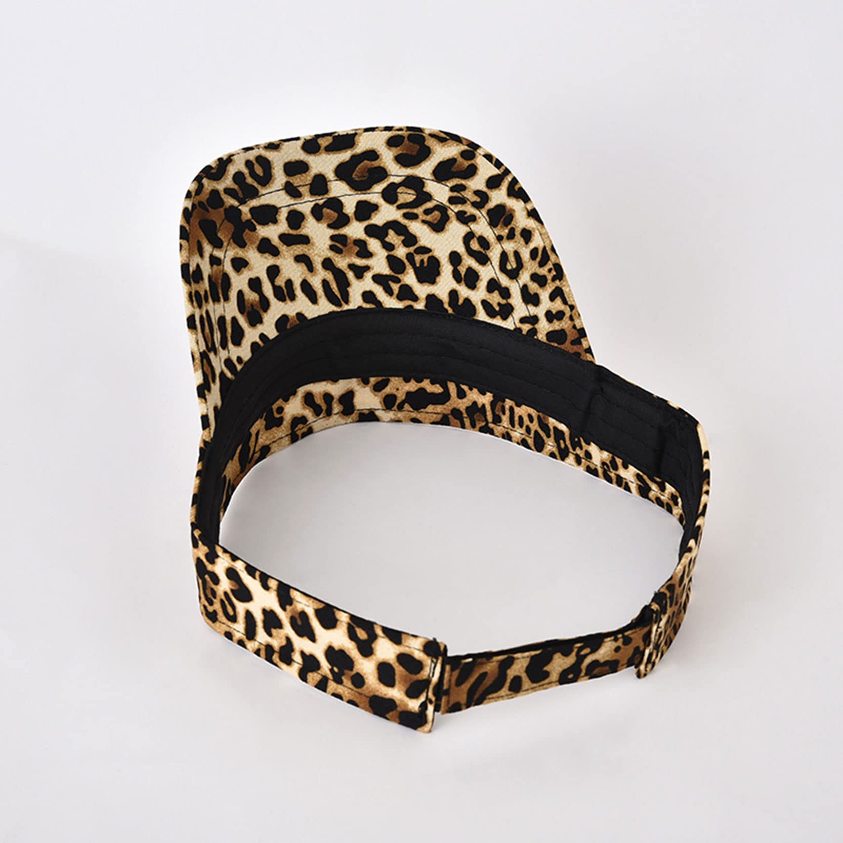 ZLSLZ Womens Girls Leopard Print Baseball Trucker Sport Golf Ponytail Pony Sun Hat Cap Brown