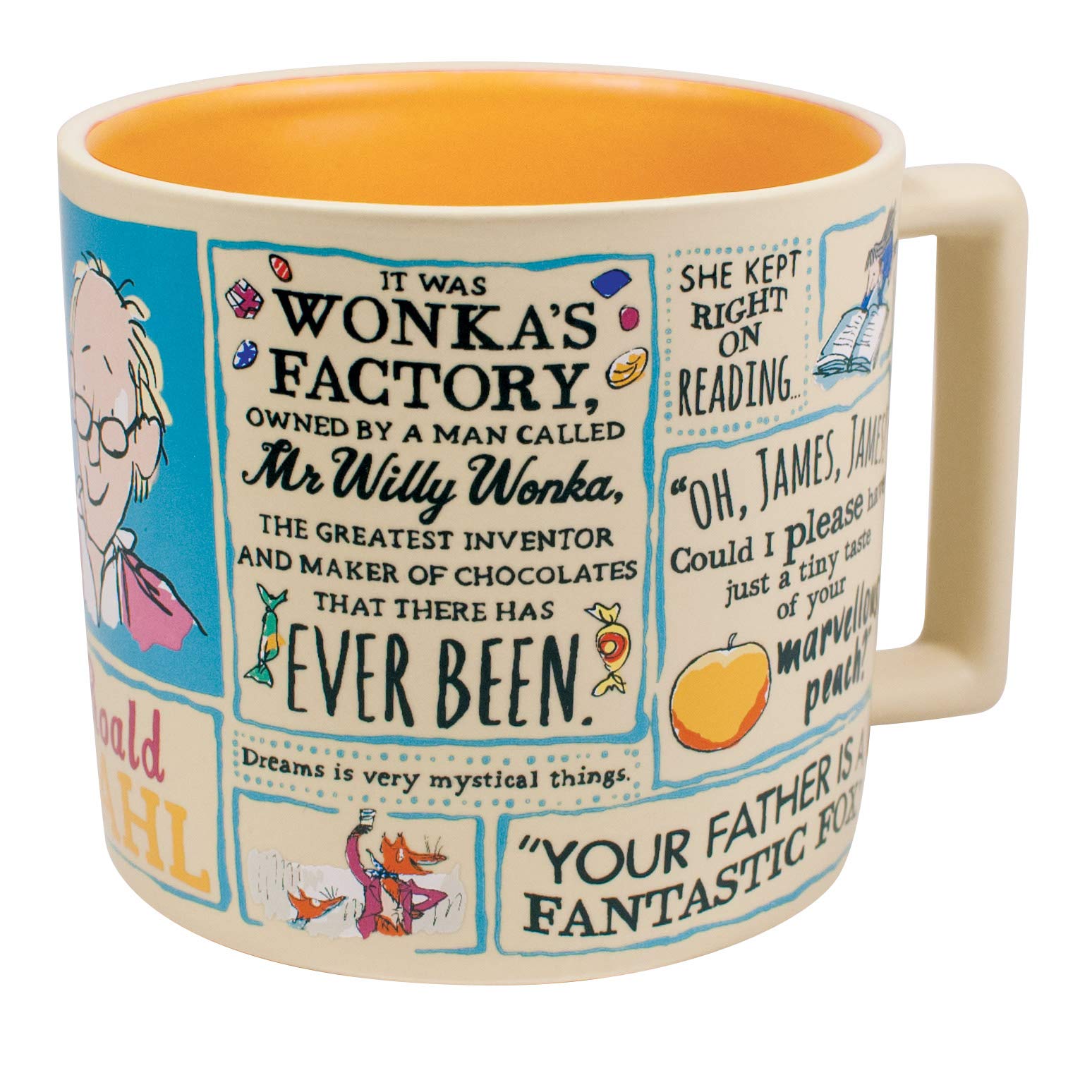 The Unemployed Philosophers Guild Roald Dahl Coffee Mug - Famous Characters and Quotes - Comes in a Fun Gift Box