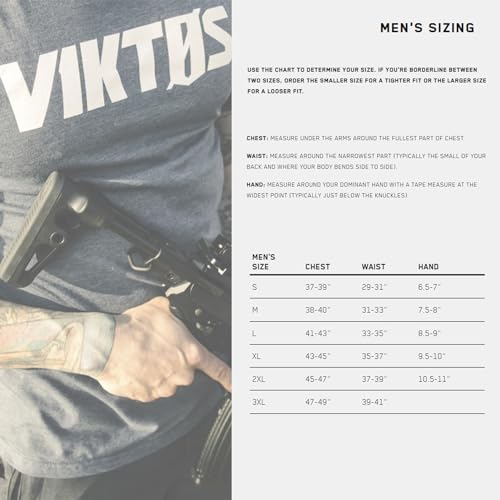 VIKTOS Men's Tack Tee with Screen-Printed Graphic | Lightweight Breathable Soft Comfortable Casual Short Sleeve T-Shirt, Navy Heather, Size: L