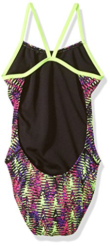 TYR Women's Waikiki Cutoutfit Swimming One Piece, Yellow/Purple, Size 30