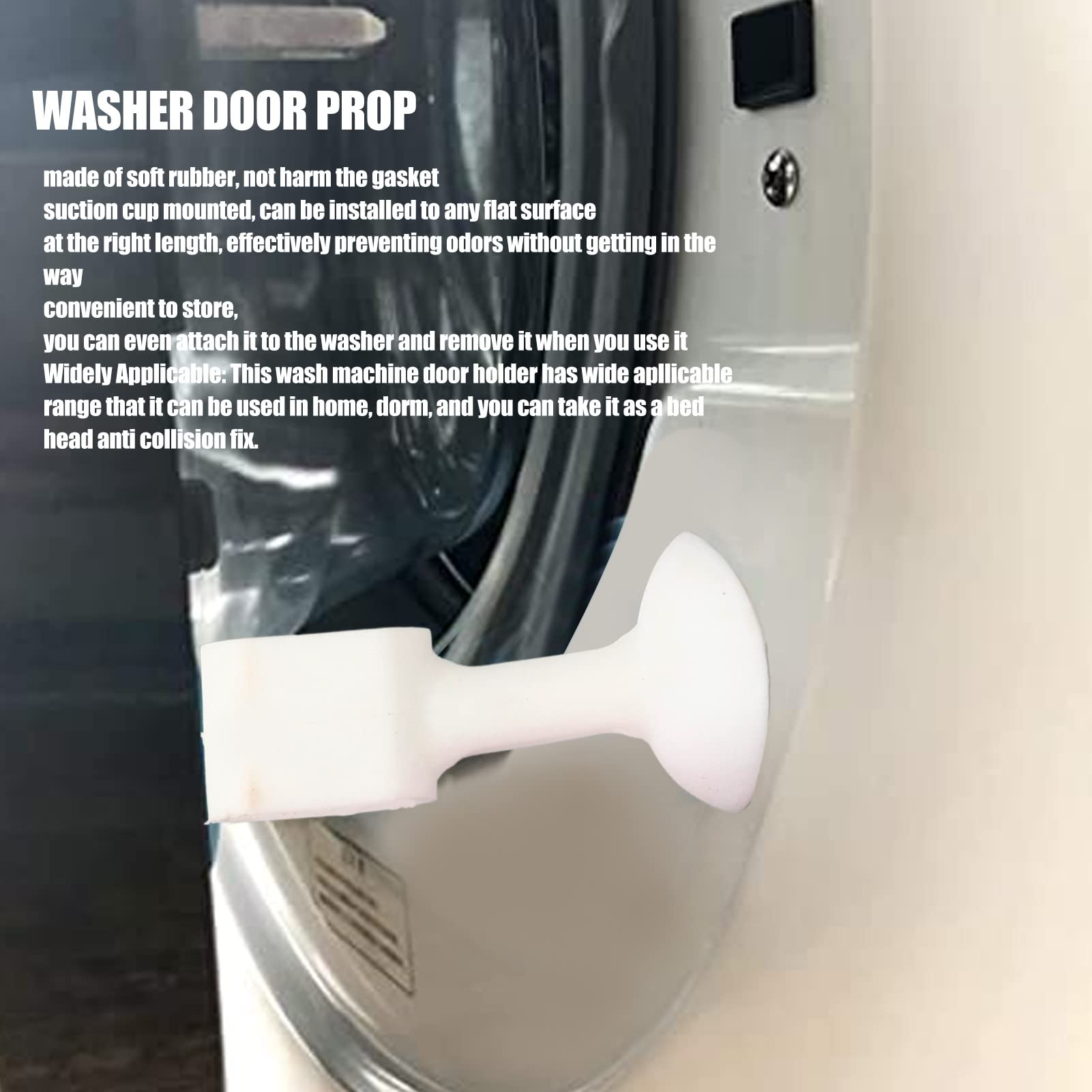 VTOSEN 10 PCS Washer Door Holder - Pink White Rubber, No Odor, Properly Drying Clothes, Washing Machine Door Bracket, Support, Stand, Front Load Washer Door Prop, Washer and Dryer Top Protector