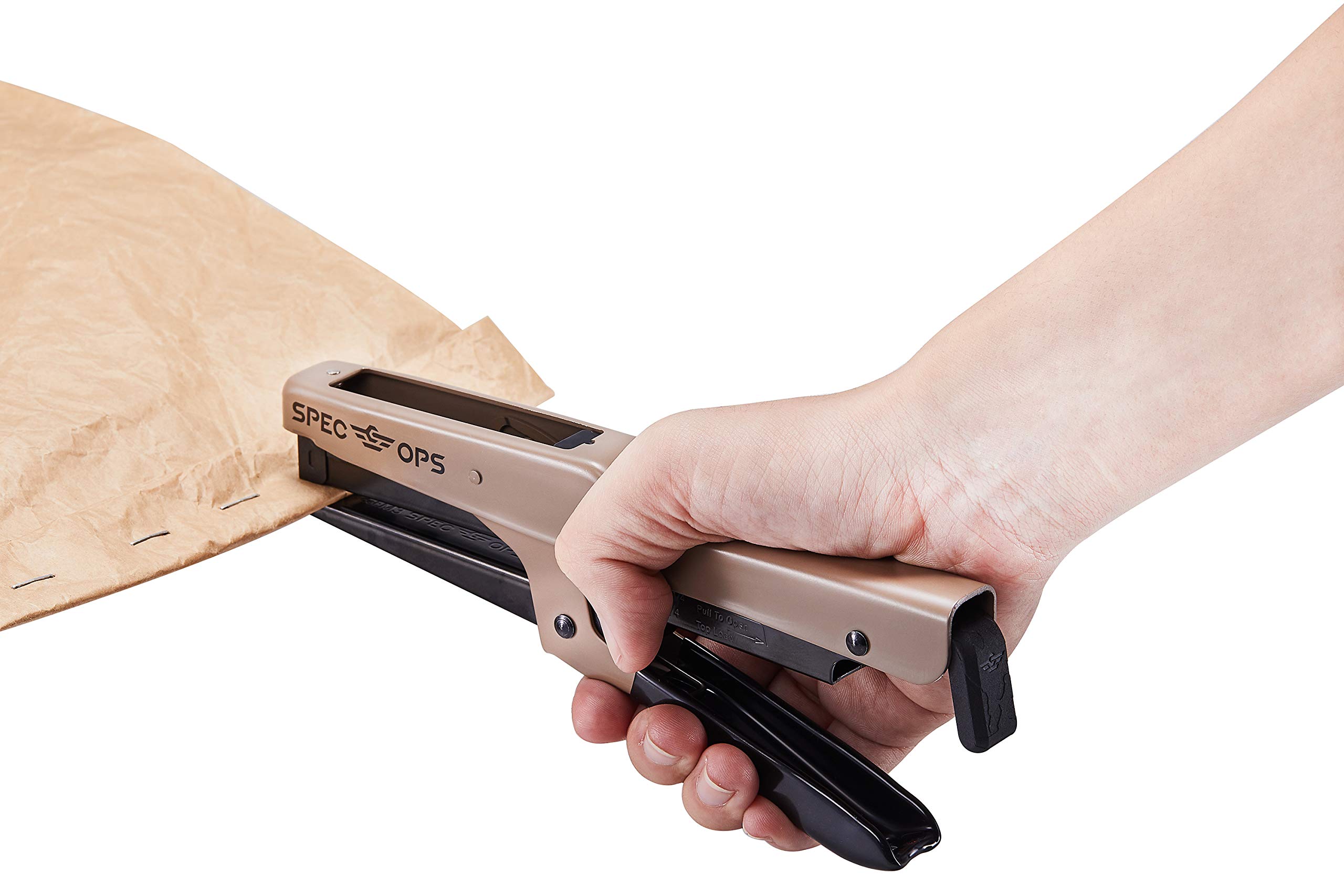 Spec Ops Tools Florist & Dry Cleaner Plier Stapler, 3/8"" Crown, 1/4"" Leg Length Staples, 3% Donated to Veterans