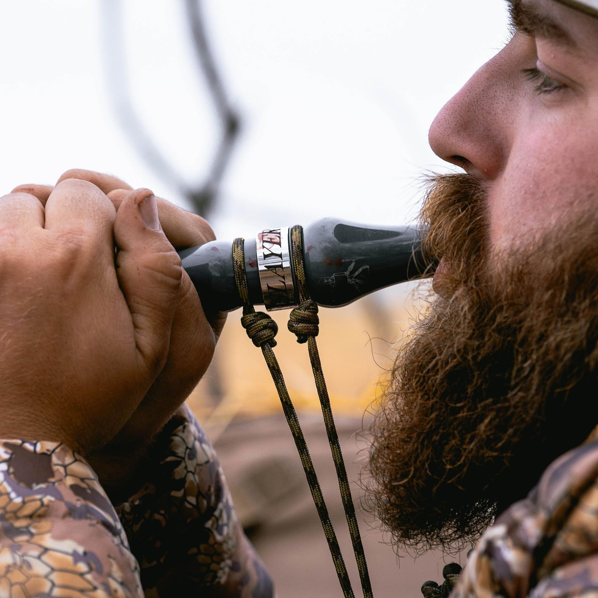Slayer Calls | Leg Iron Honker Call | Acrylic Goose Call for Canada Geese | Flat Grey Custom Engraved Call