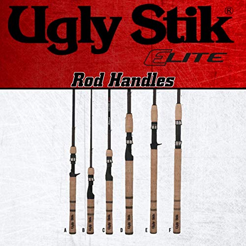 Ugly Stik 5’6” Elite Spinning Rod, Two Piece Spinning Rod, 4-8lb Line Rating, Light Rod Power, Fast Action, 1/16-3/8 oz. Lure Rating