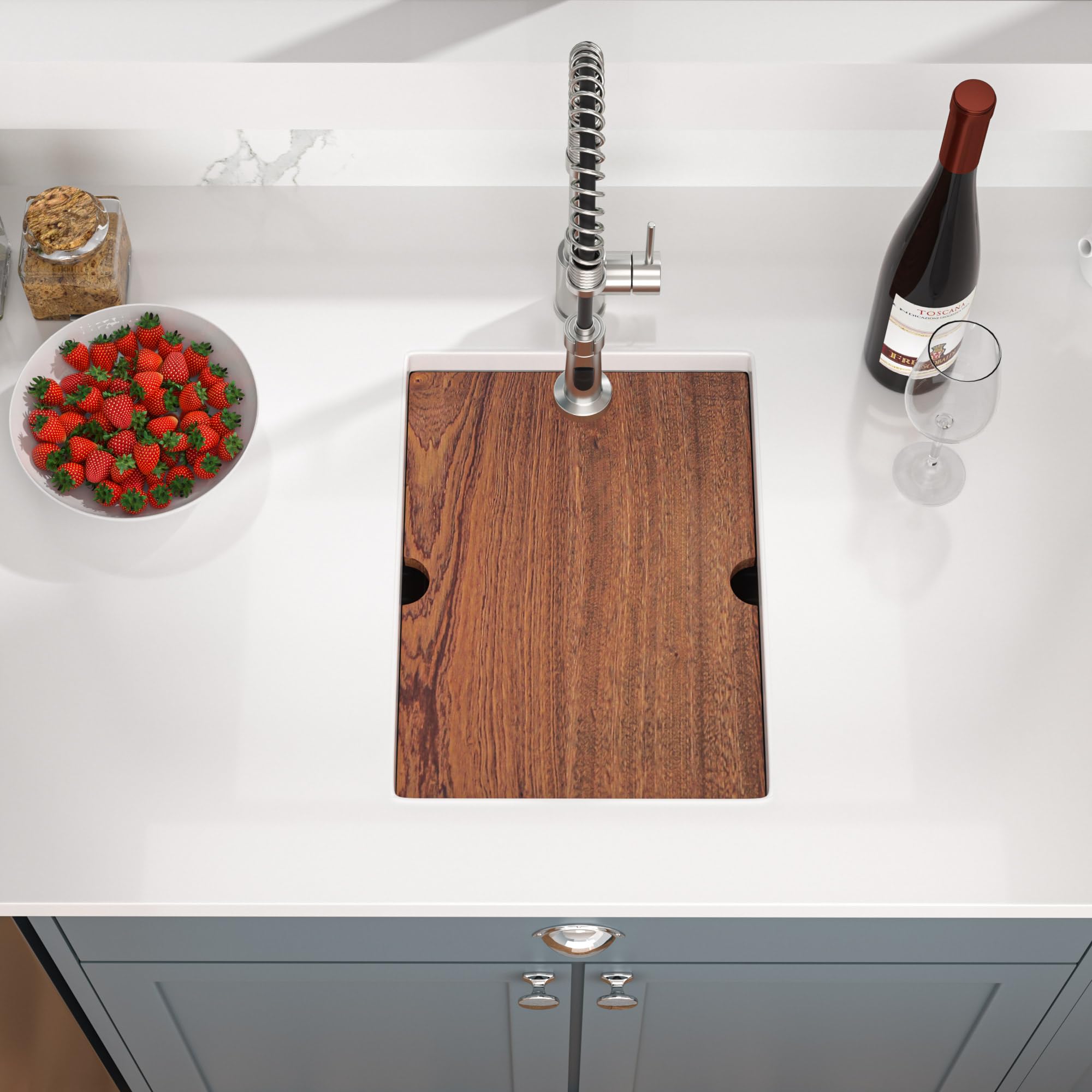 Undermount Bar Sink - Mocoloo 15 x 19 Inch Single Bowl Undermount Kitchen Sink 16 Gauge Stainless Steel Bar Prep Workstation 10" Deep Sinks
