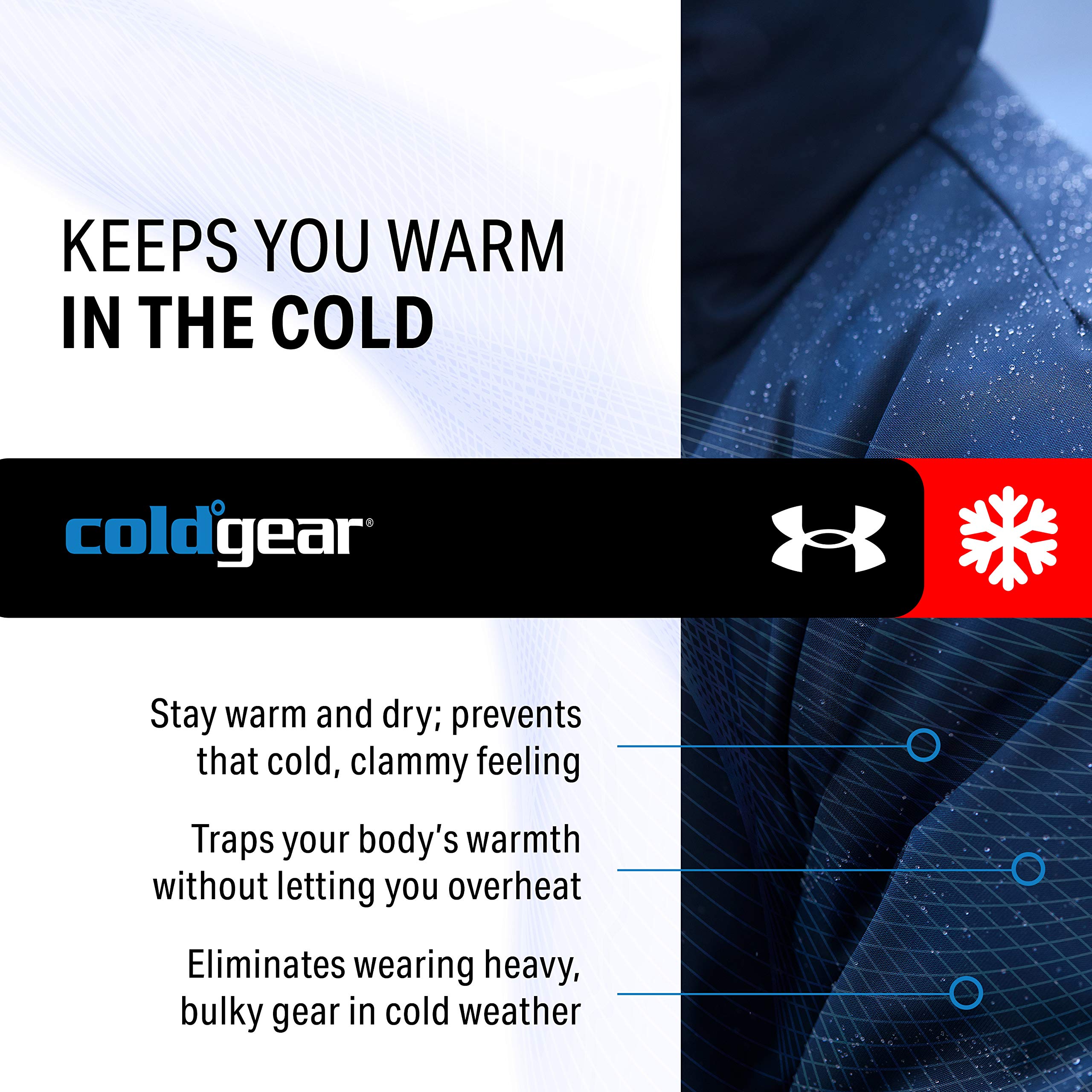 Under Armour Women's ColdGear Reactor Performance Jacket, Blue Note (413)/Blue Flannel, Large