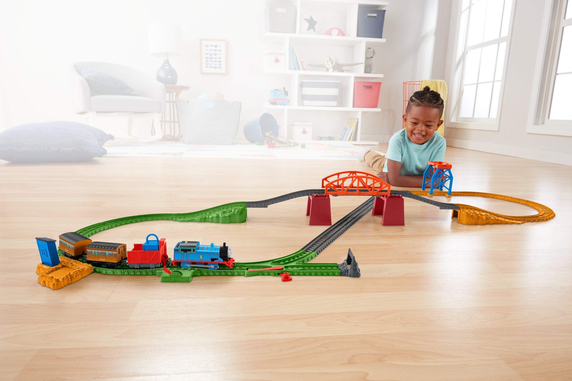 Thomas & Friends GPD88 Thomas and Friends Fisher-Price 3-in-1 Package Pickup, Multi-Colour