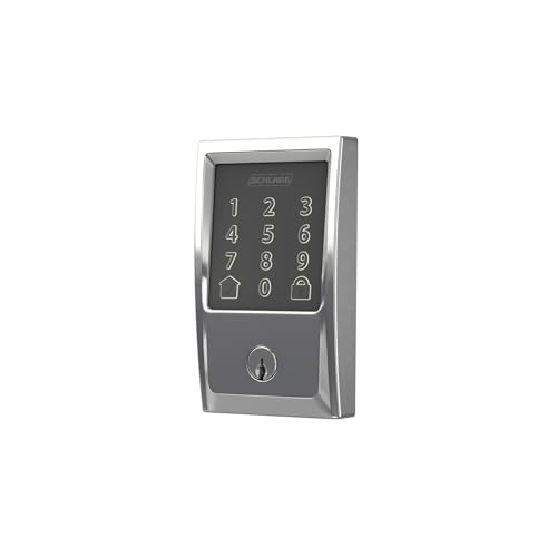 Schlage Encode Smart WiFi Deadbolt with Century Trim In Bright Chrome
