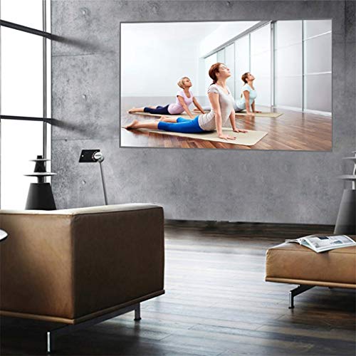 XINGTU 80-Inch Portable Projector Screen 16:9 Frameless Video Projection Screen Foldable Wall Mounted for Home Theater Office Movies (Size : 80 inch)