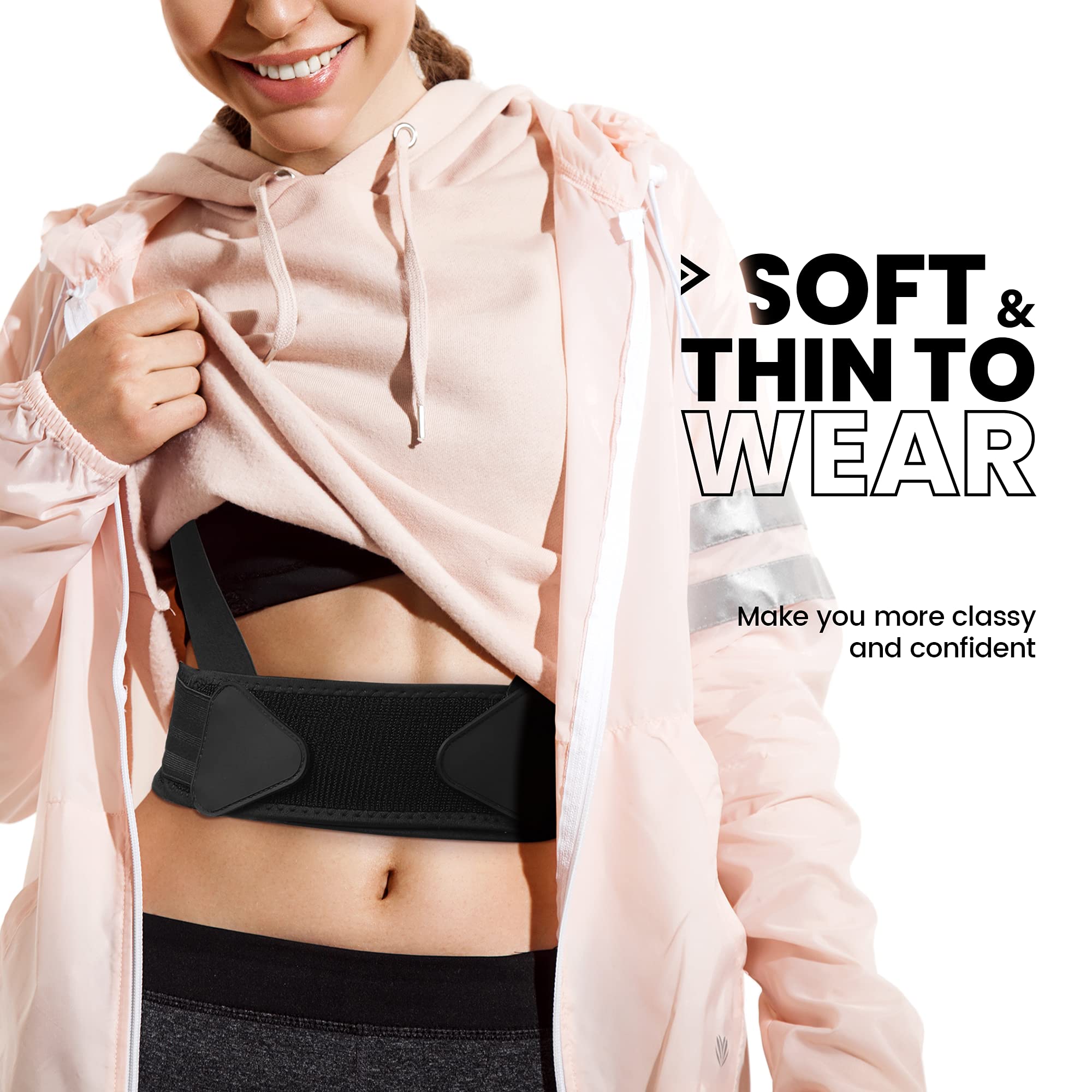 VANRORA Posture Corrector for Women and Men, Back Brace Fully Adjustable & Comfy, Support Straightener for Spine, Back, Neck, Clavicle and Shoulder, Improves Posture and Pain Relief L/XL